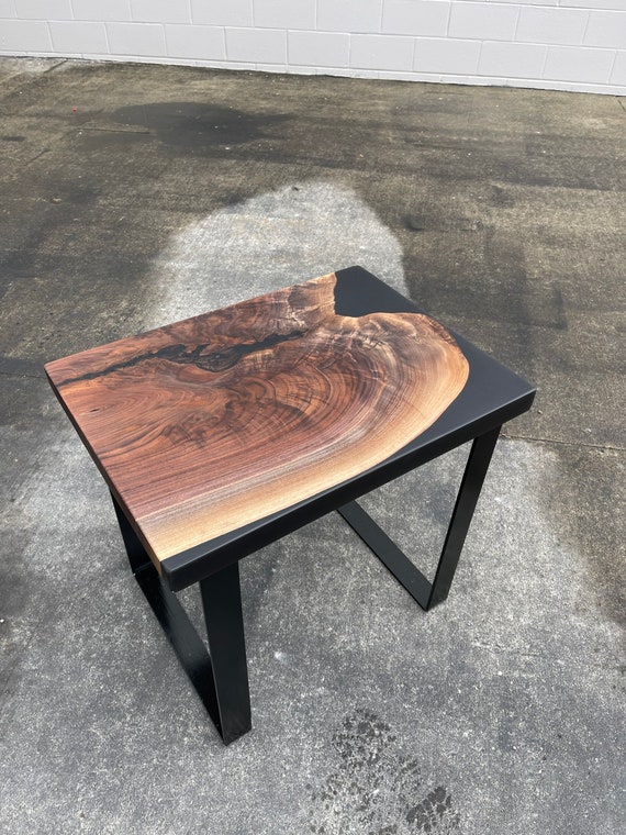 Live Edge Epoxy Fill River Table End Table Coffee Table Night Stand Side Table Etsy