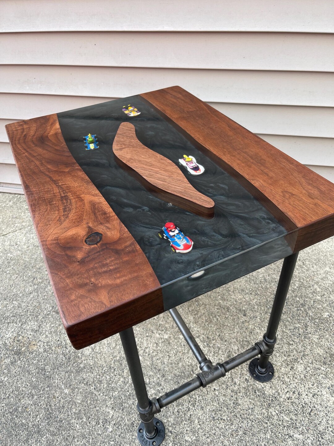 Mario Kart Theme River Table Epoxy End Table Coffee Table - Etsy