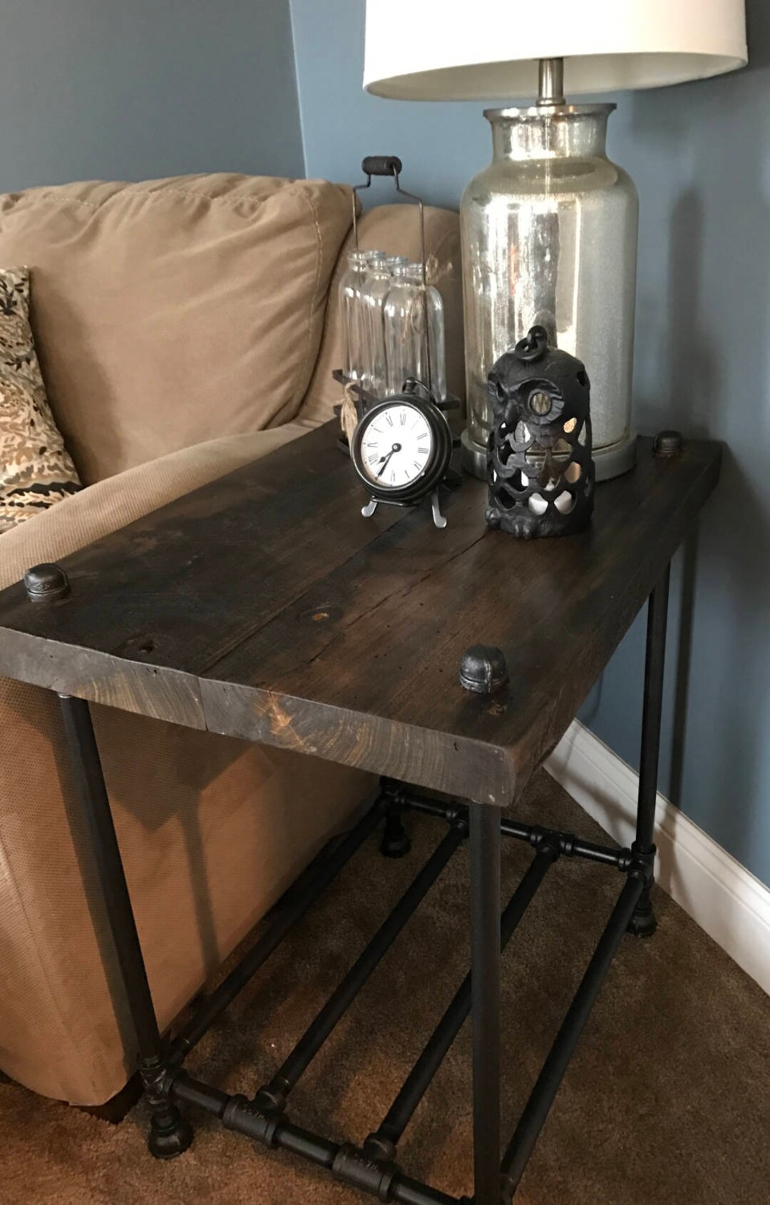 Reclaimed Barn Wood End Table - Etsy