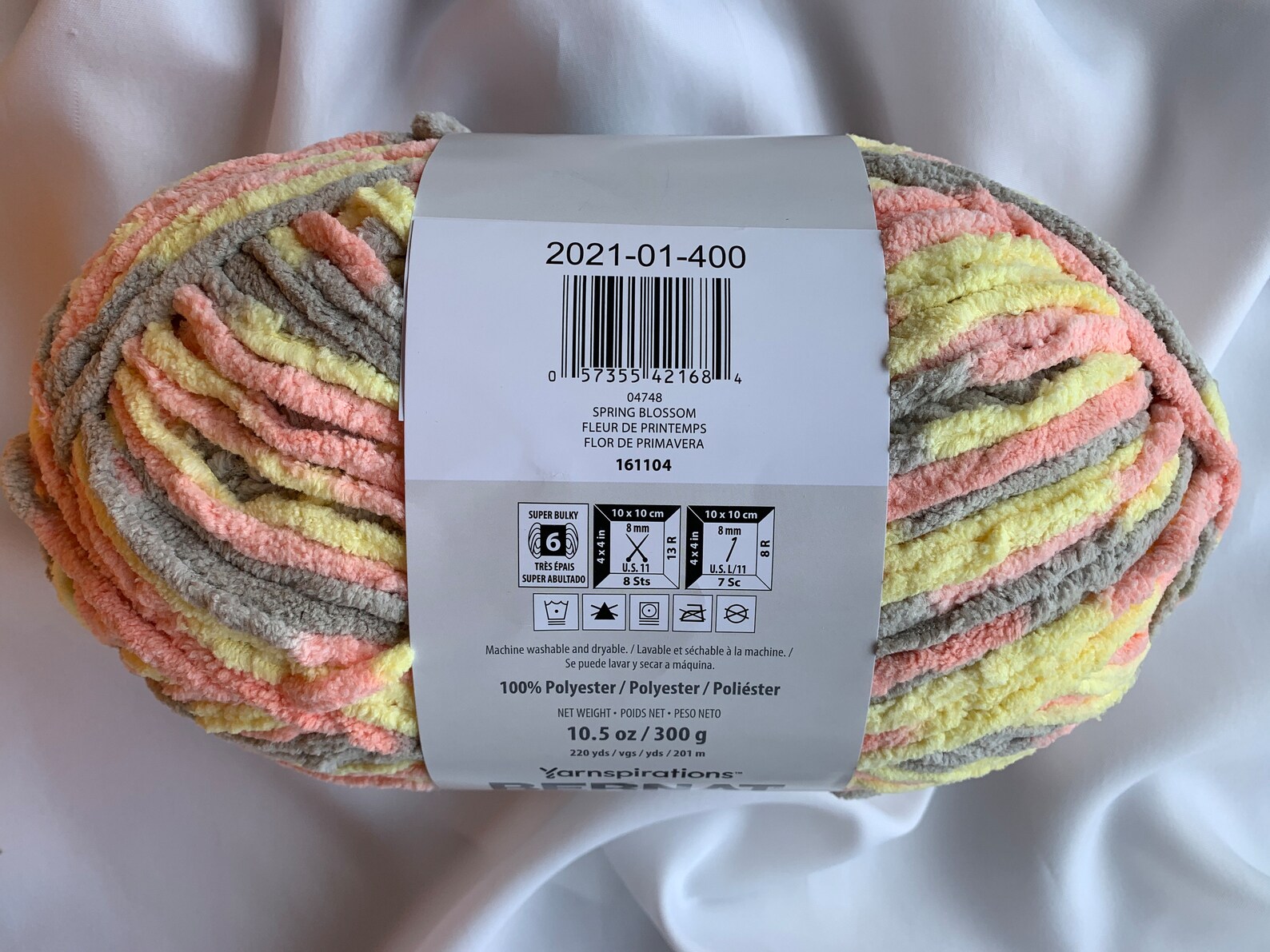 SPRING BLOSSOM 04748 Bernat Baby Blanket Yarn~220yds~ 10.5 Oz Super ...