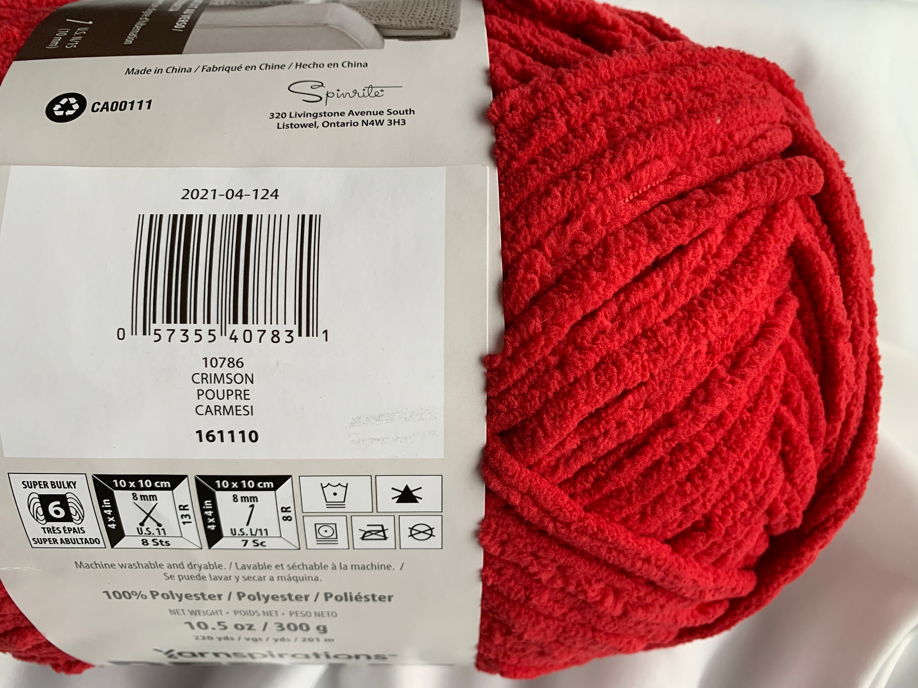 CRIMSON 10786 Bernat Blanket Yarn220yds 10.5 Oz Skein - Etsy