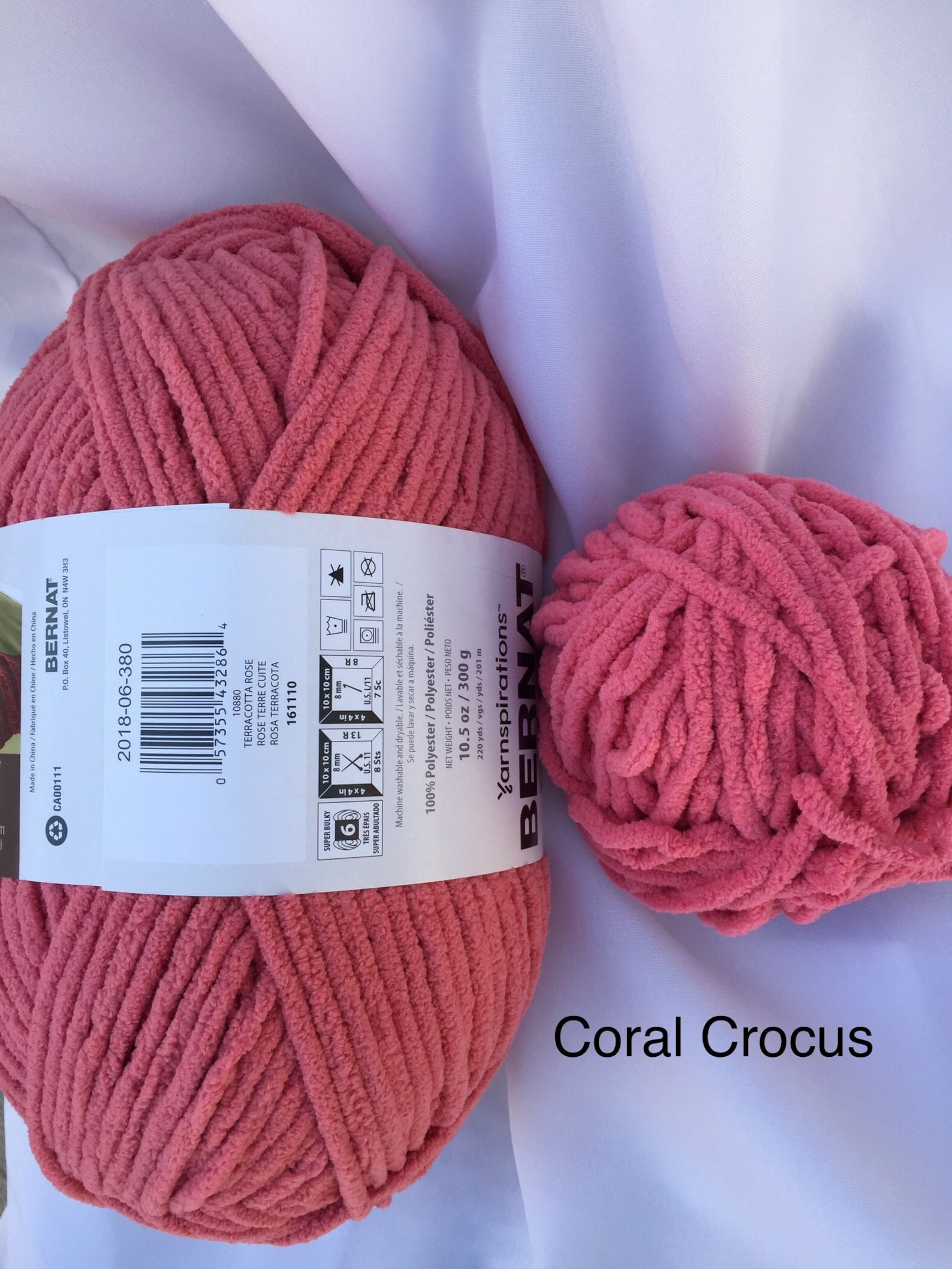TERRACOTTA ROSE 10880 Bernat Blanket Yarn~220yds~10.5 Oz~300g Super ...
