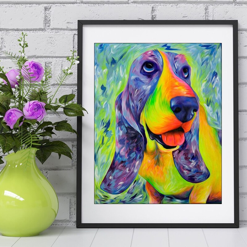 Basset Hound Print - Etsy