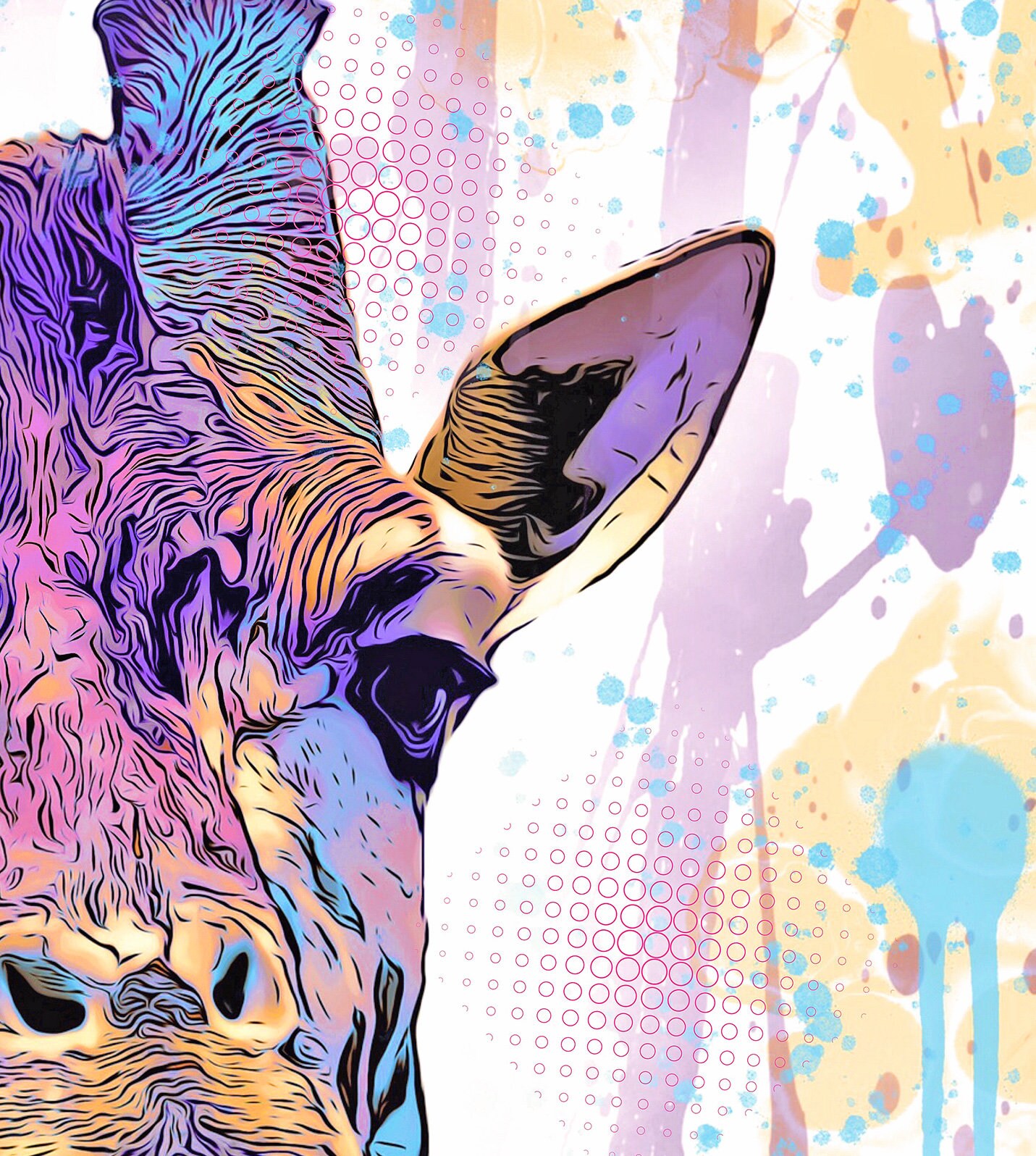 Colorful Giraffe Print