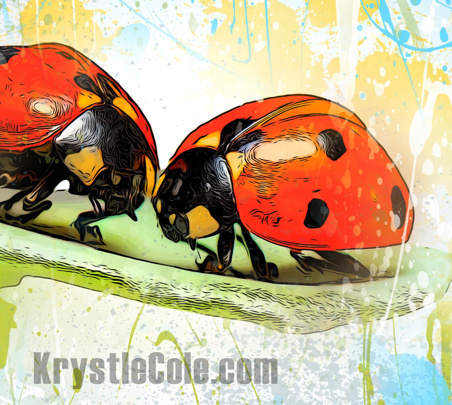 Lady Bugs Art Print for Wall Decor or Gifts. Lady Bug Artwork | Etsy