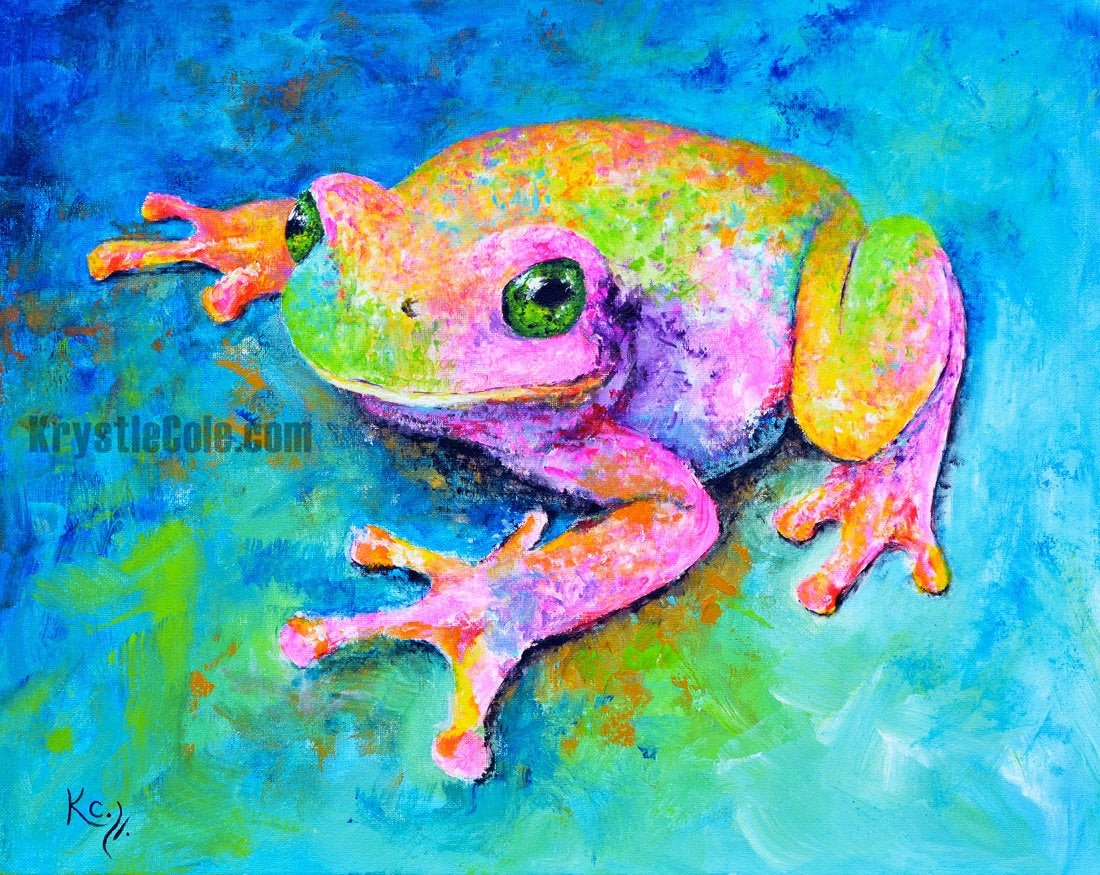 Colorful Frog Painting