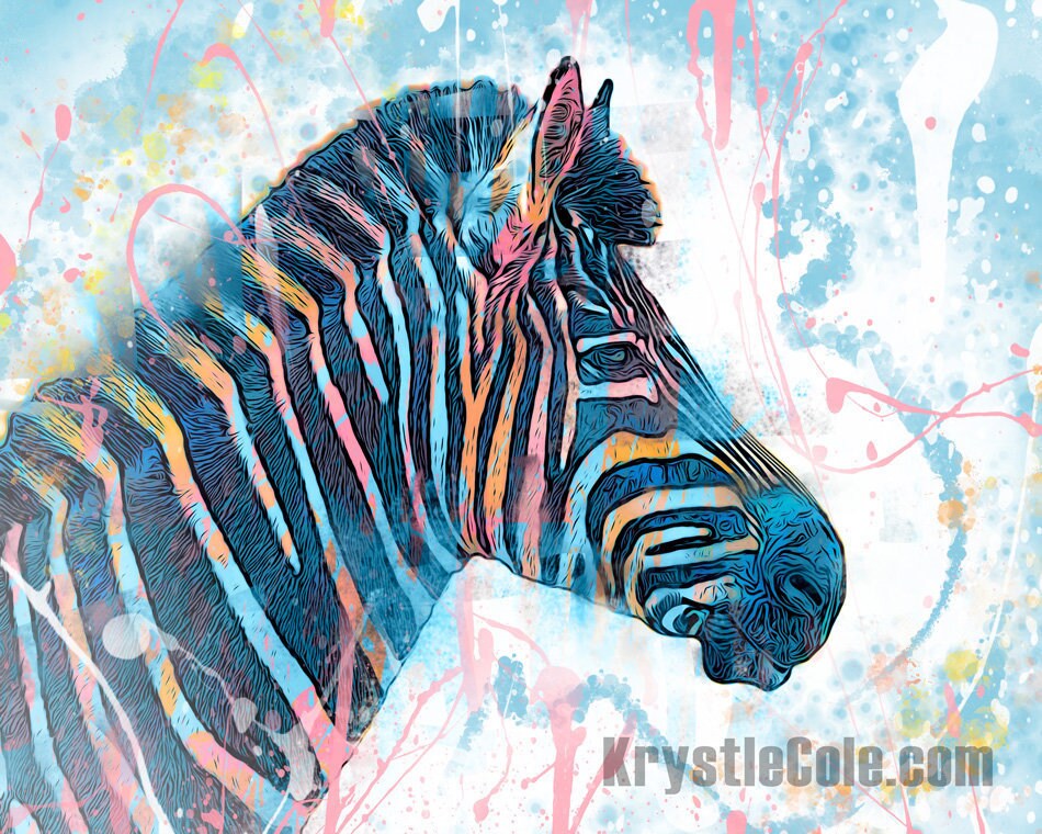 Rainbow Zebra Print