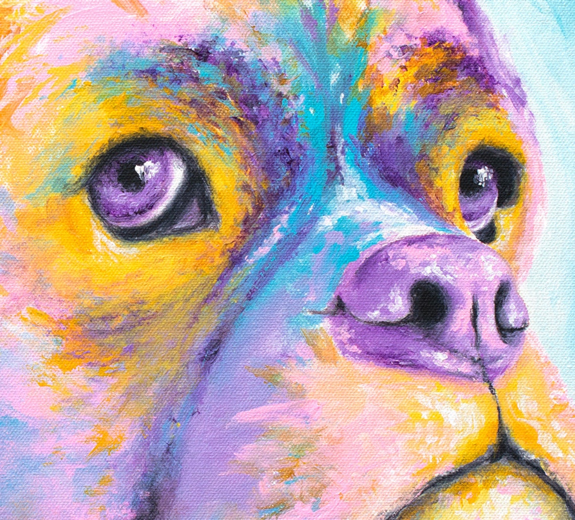 Boxer Art Boxer Dog. Boxer Gifts. Boxer Painting. Print on - Etsy