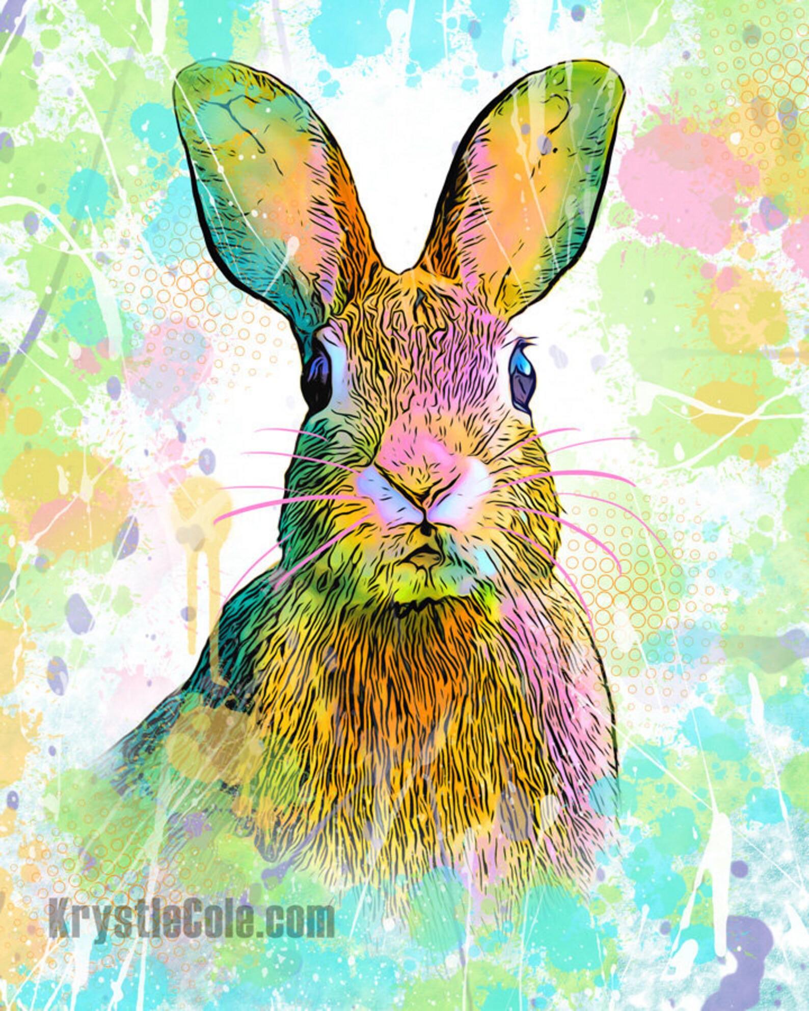 Bunny Rabbit Art Bunny Canvas. Rabbit Gifts. Rabbit Print on - Etsy