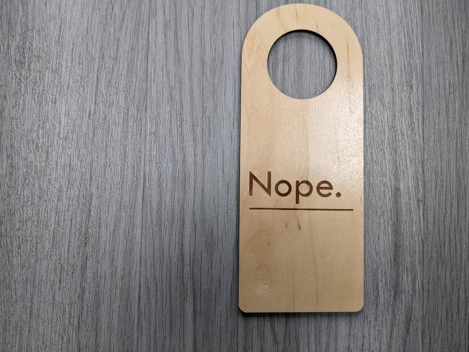 Do Not Disturb Yep Nope Sign Work Wooden Door Hanger Zoom | Etsy