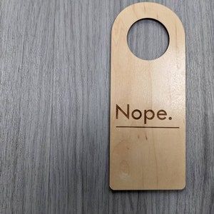 Do Not Disturb Yep Nope Sign Work Wooden Door Hanger Zoom | Etsy