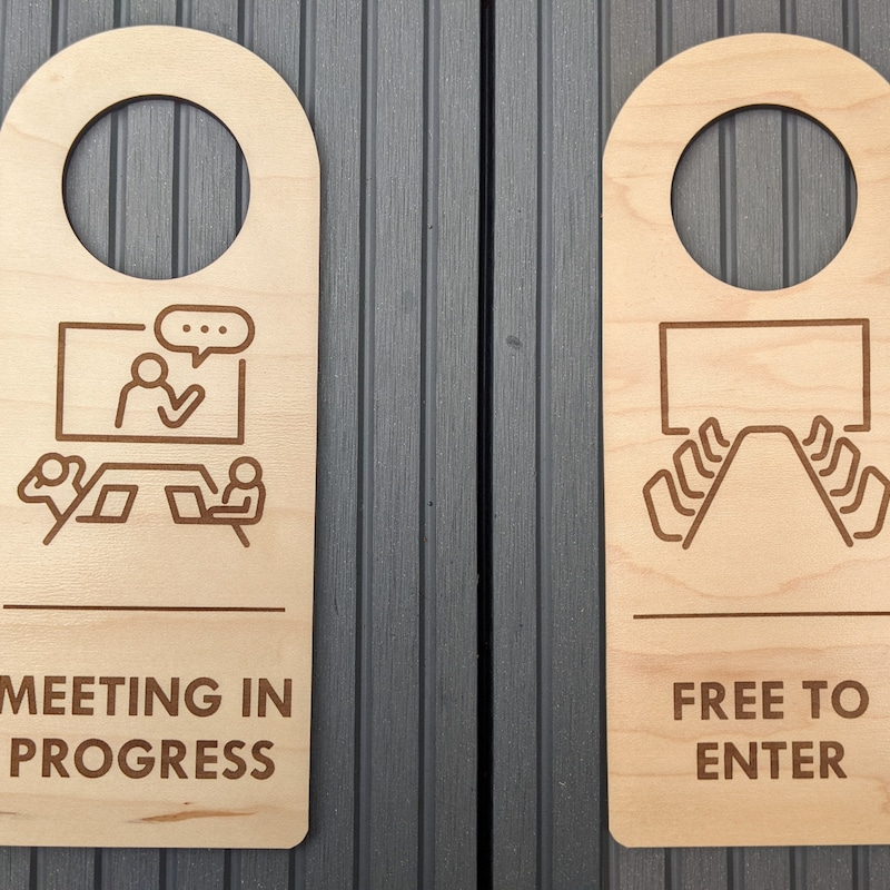 Meeting in Progress Door Signs - Etsy