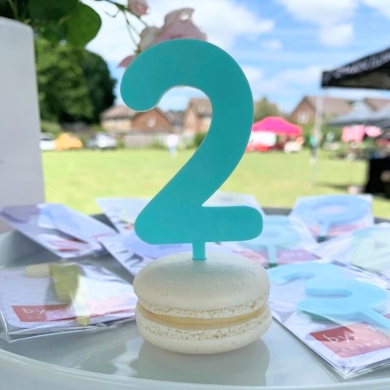 Number Cake Topper in Acrylic for Birthday Anniversary Celebration ...