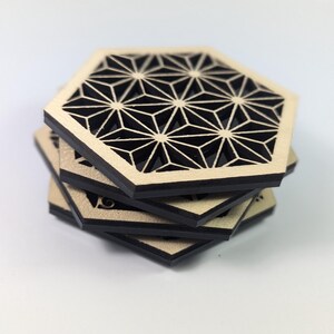 Japanese Style Coasters Set of 4 / Japanese Patterns / Japan Coasters ...