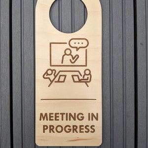 Meeting in Progress Sign, Free to Enter Sign, Do Not Disturb Sign Work ...