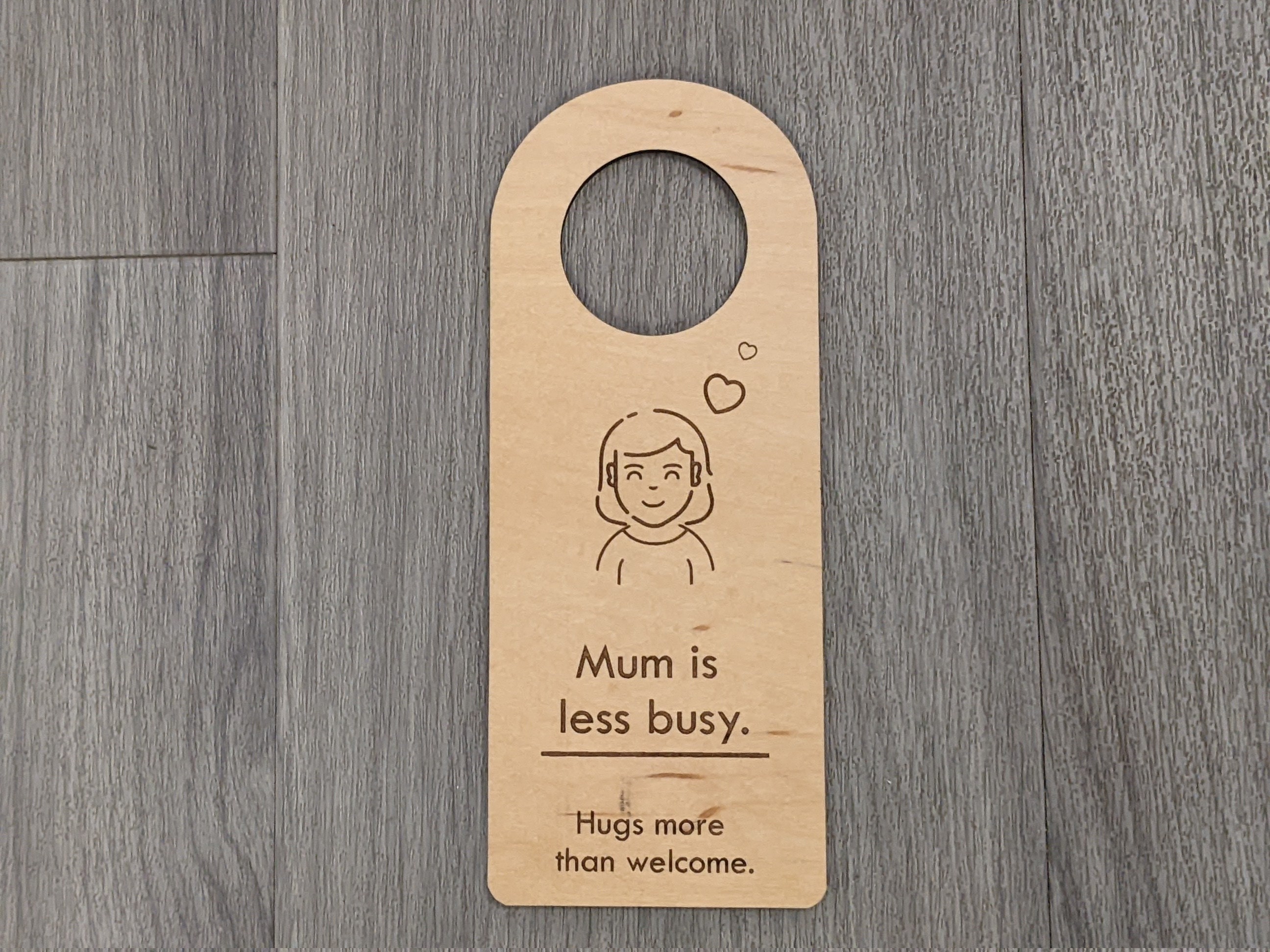 Mum is on a Meeting Do Not Disturb Sign Work Wooden Door Hanger, Zoom ...