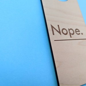 Do Not Disturb Yep Nope Sign Work Wooden Door Hanger, Zoom Meeting ...