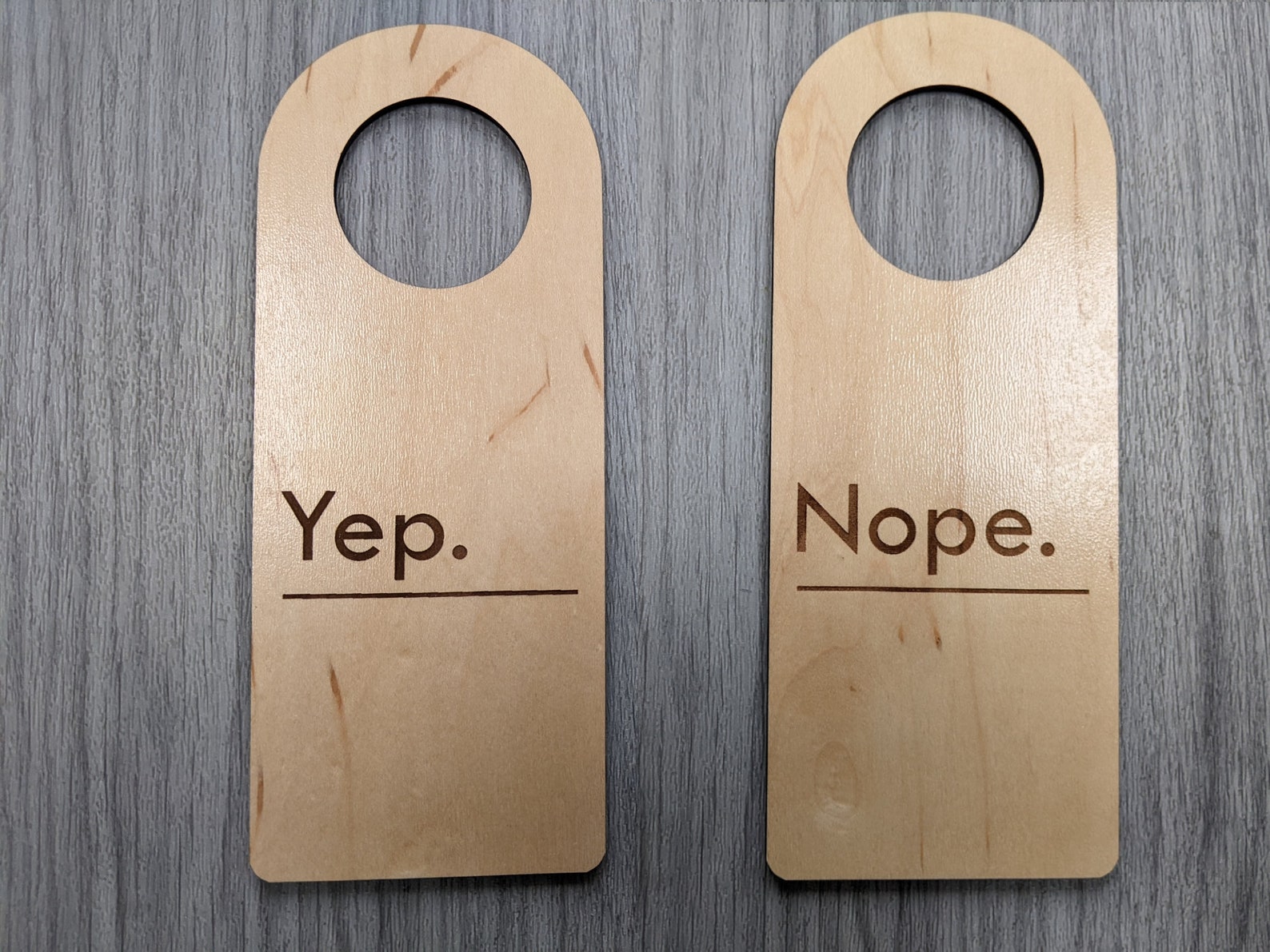 Do Not Disturb Yep Nope Sign Work Wooden Door Hanger Zoom | Etsy