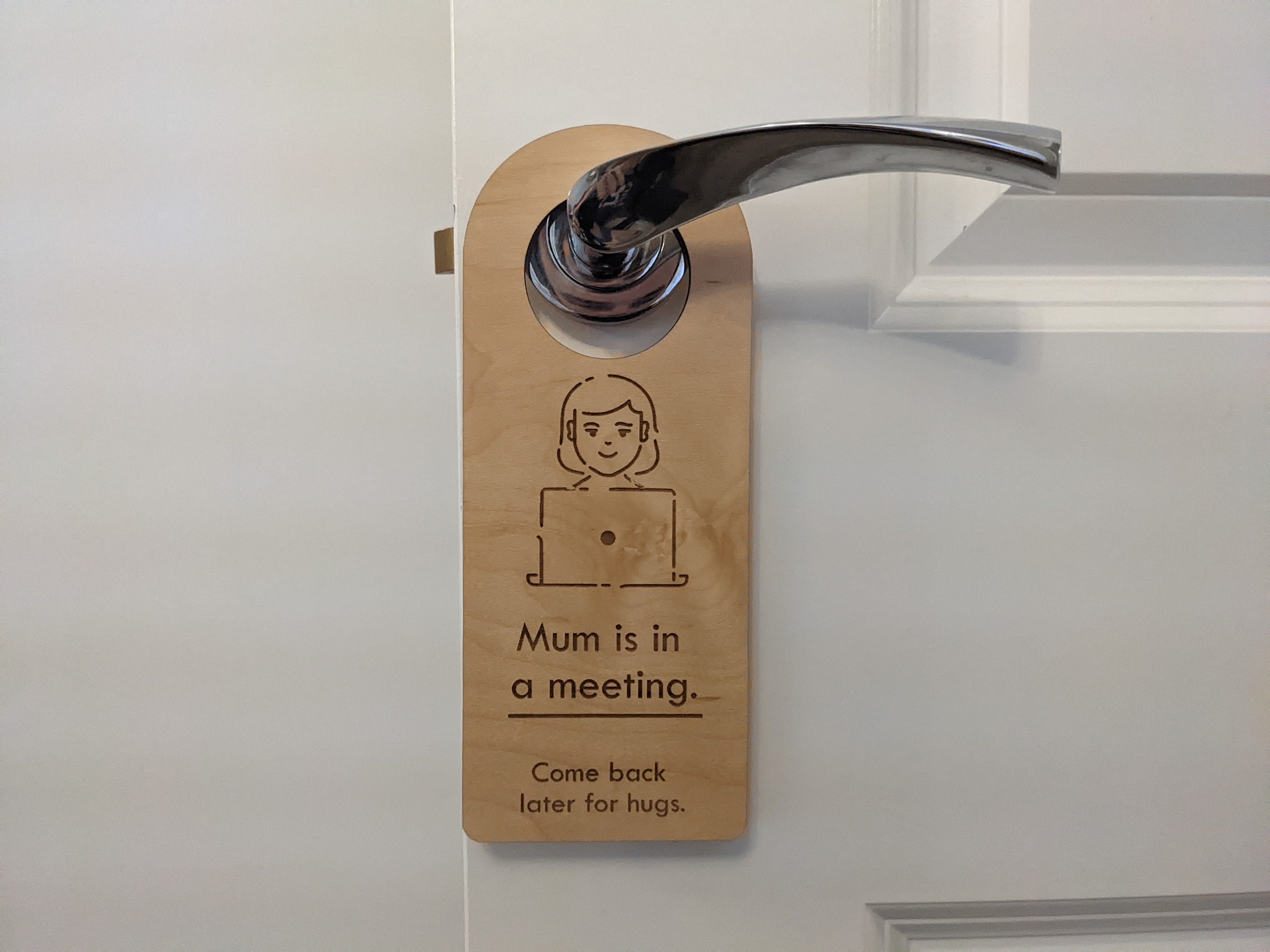 Mum is on a Meeting Do Not Disturb Sign Work Wooden Door - Etsy