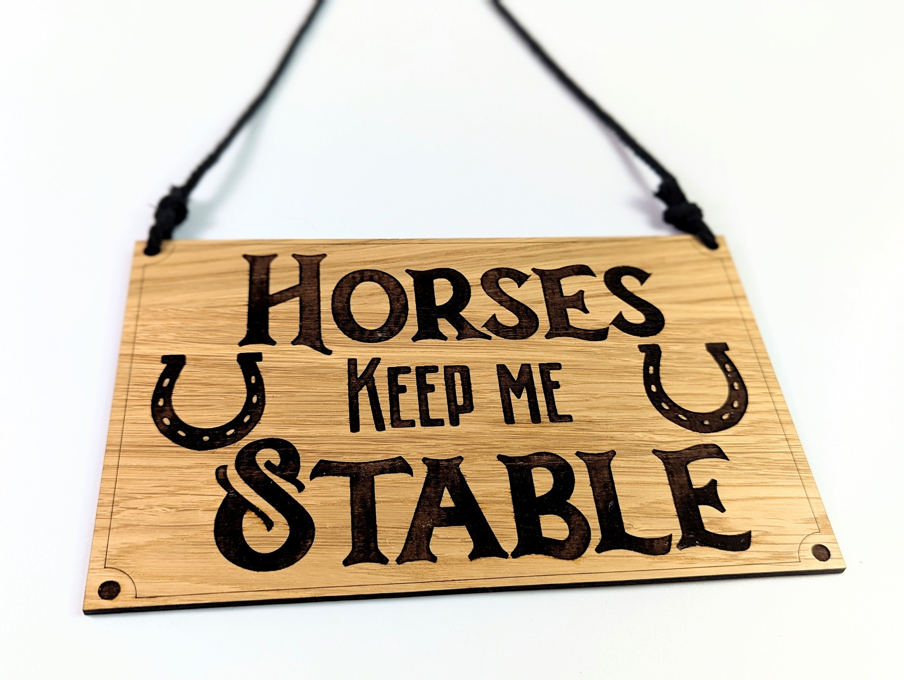 Horses Keep Me Stable Oak Wood Door Sign Horse Door Hanger - Etsy