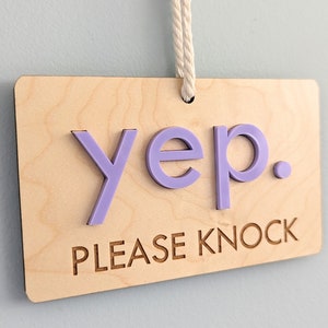 Do Not Disturb Yep Nope Sign Work Wood and 3d Acrylic Letters Door ...