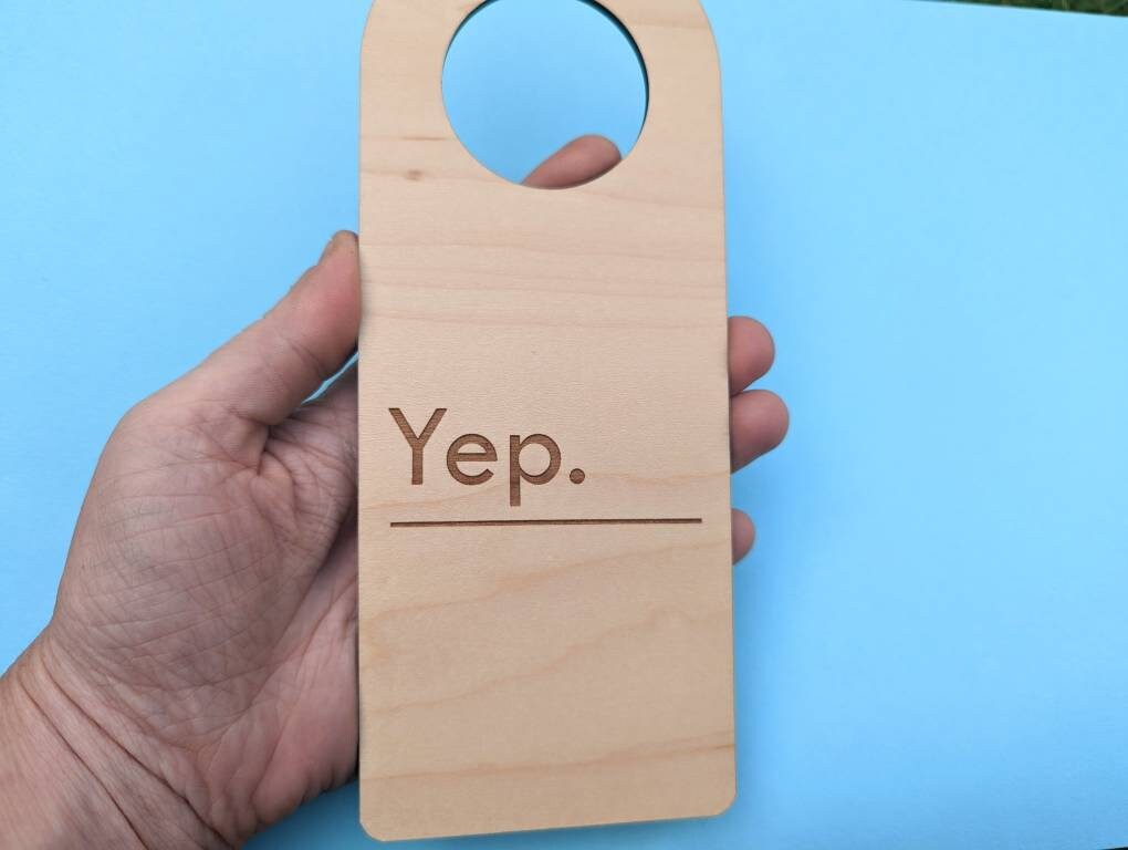 Do Not Disturb Yep Nope Door hanger — Chikaishop