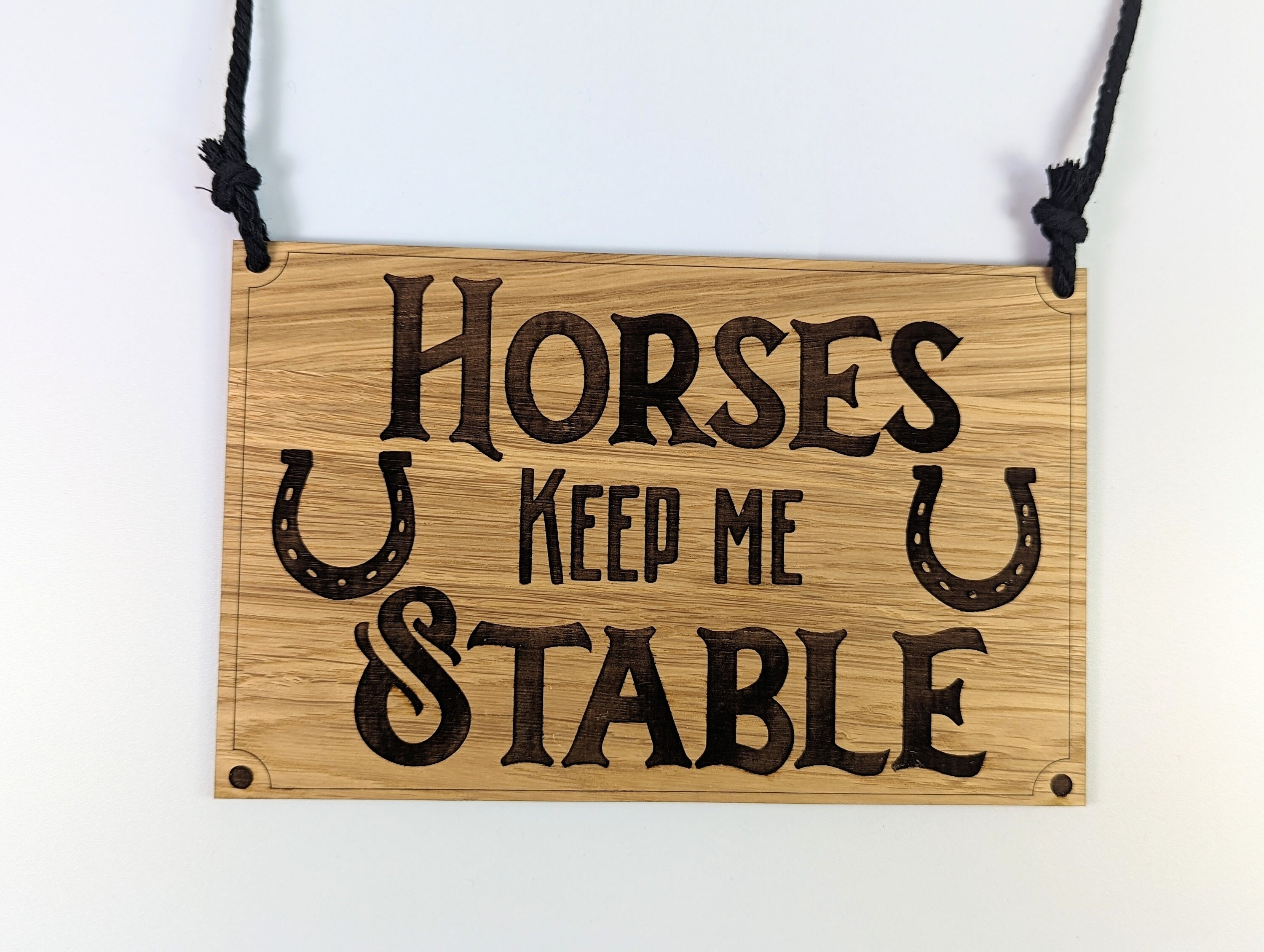 Horses Keep Me Stable Oak Wood Door Sign Horse Door Hanger - Etsy