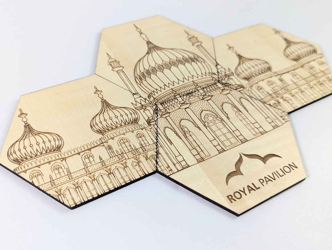 Brighton Royal Pavilion Coasters Set of 4 Maple Wood / Brighton Coaster ...