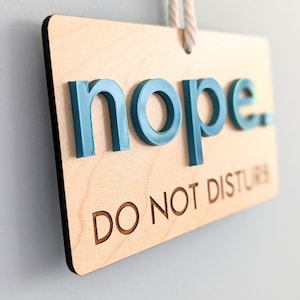 Do Not Disturb Yep Nope Sign Work Wood and 3d Acrylic Letters Door ...