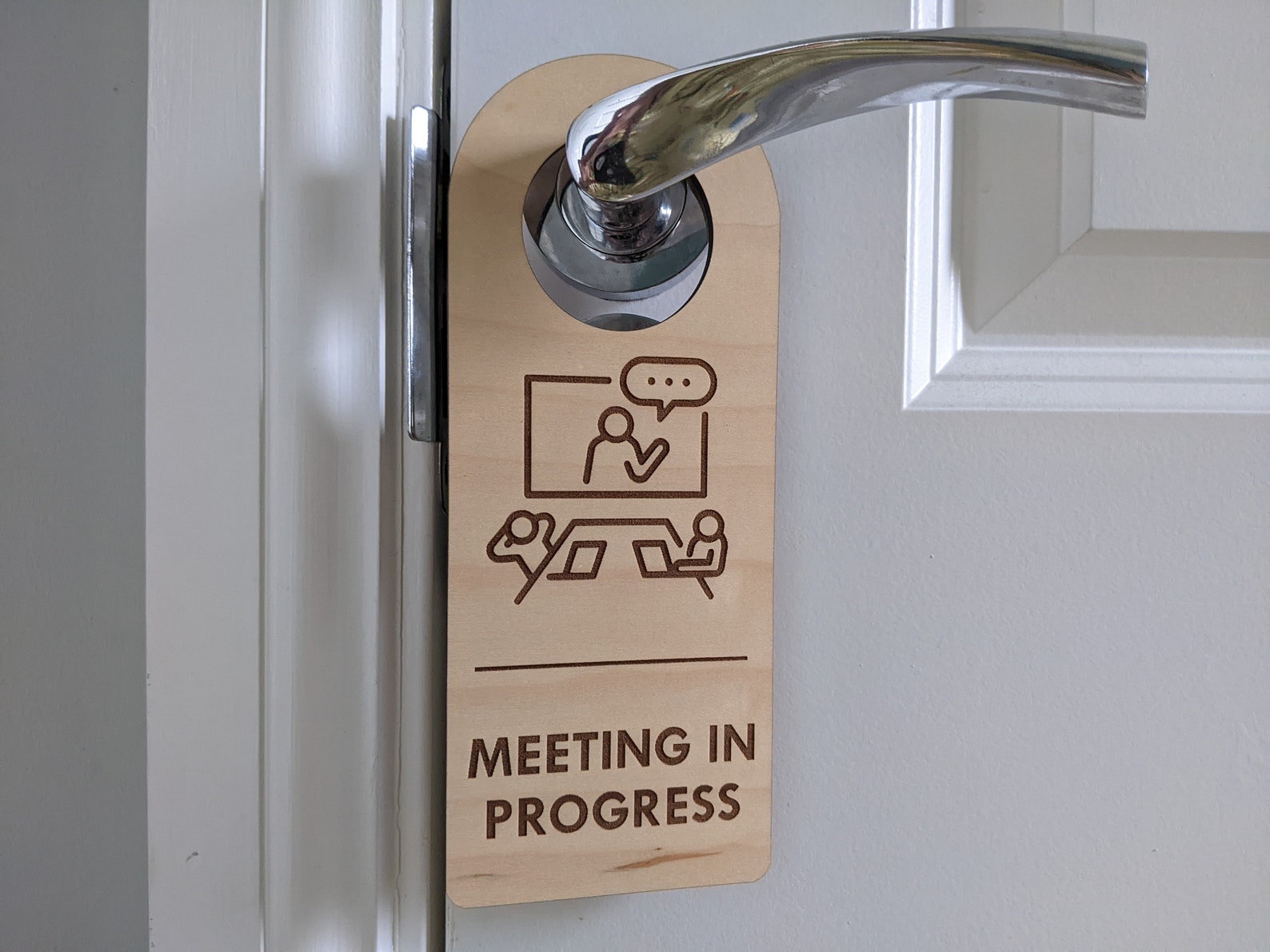 Meeting in Progress Sign, Free to Enter Sign, Do Not Disturb Sign Work ...