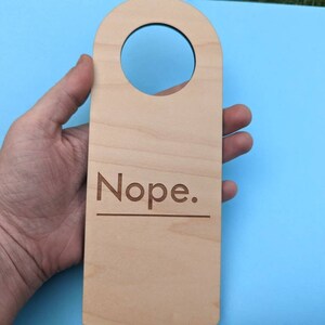 Do Not Disturb Yep Nope Sign Work Wooden Door Hanger, Zoom Meeting ...