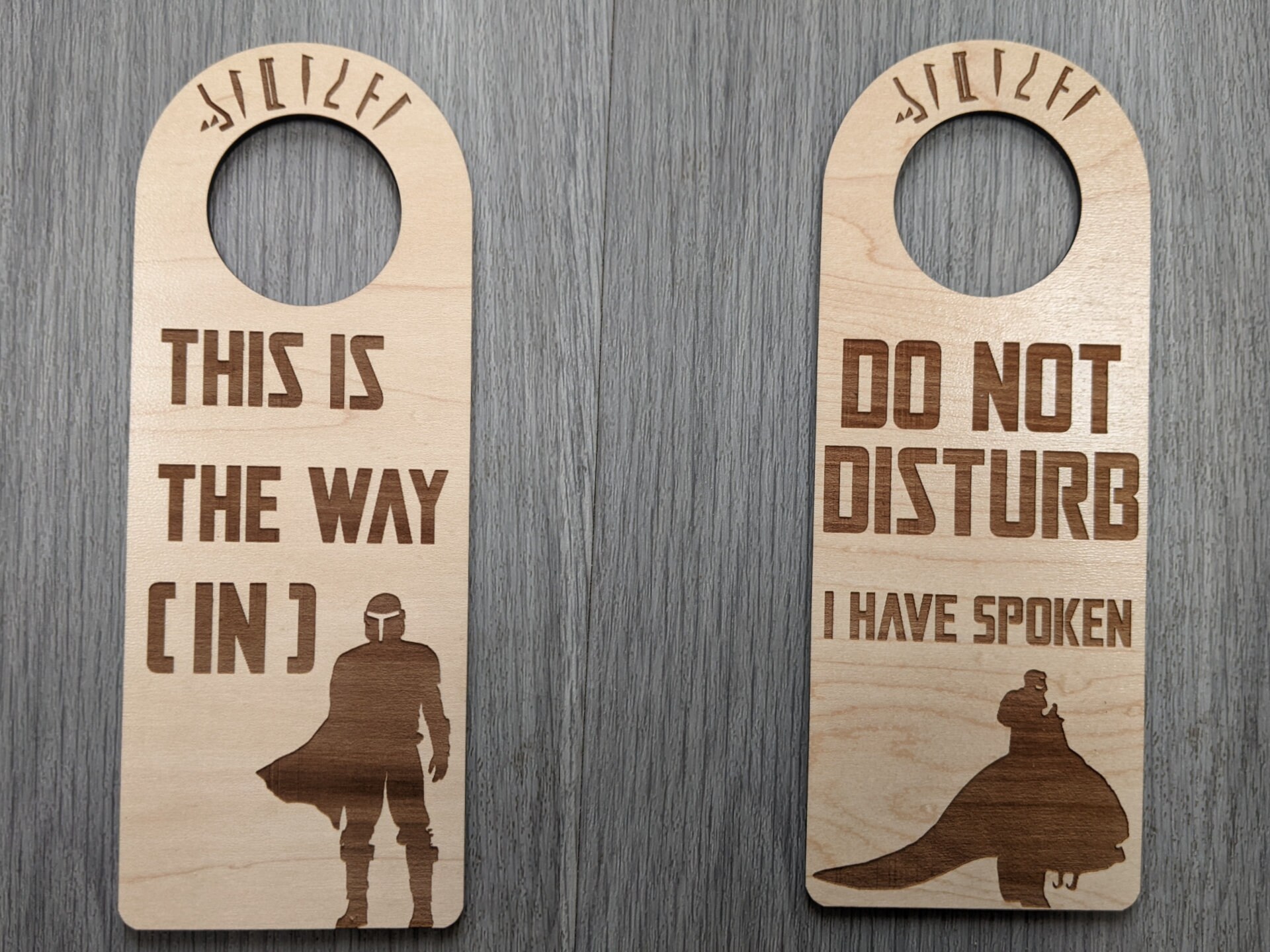 LOTR Hobbit hole sign door oak wood — Chikaishop