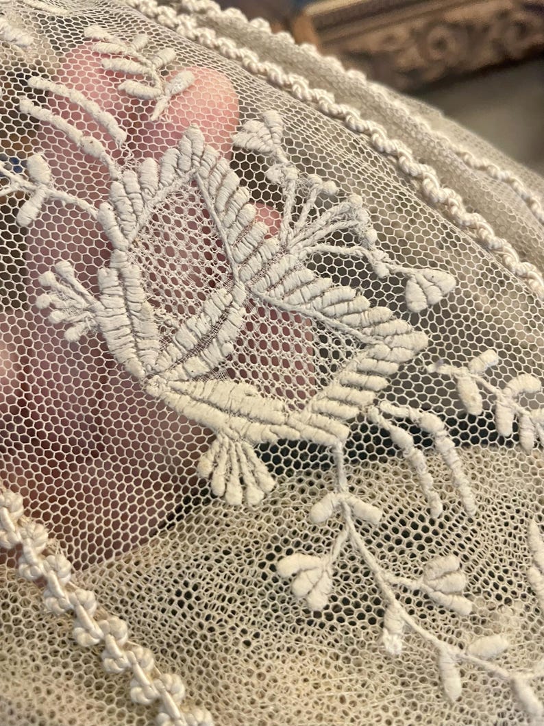 French Antique Handmade Lace Embroidery Hat, Cap 19th Cent. - Etsy