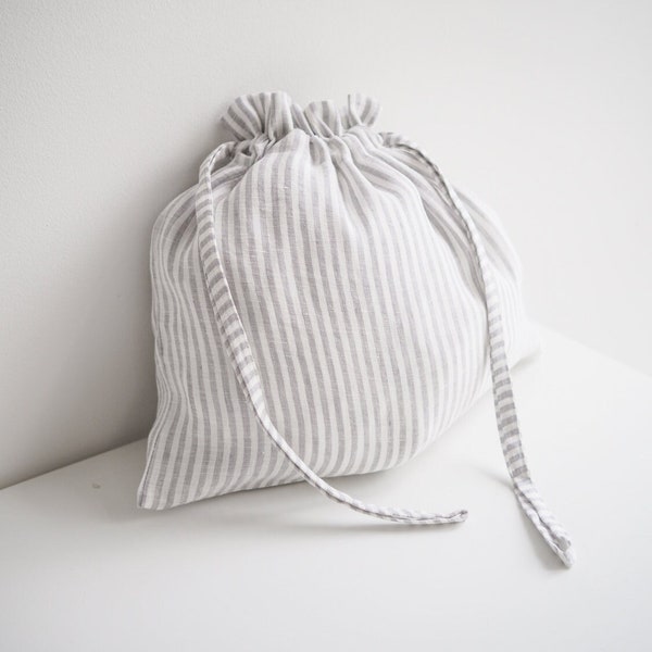 Linen Drawstring Bag - Etsy