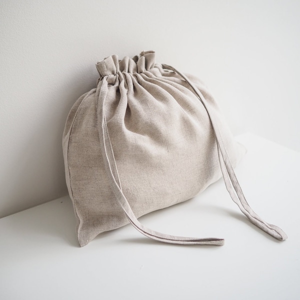 Linen Drawstring Bag - Etsy