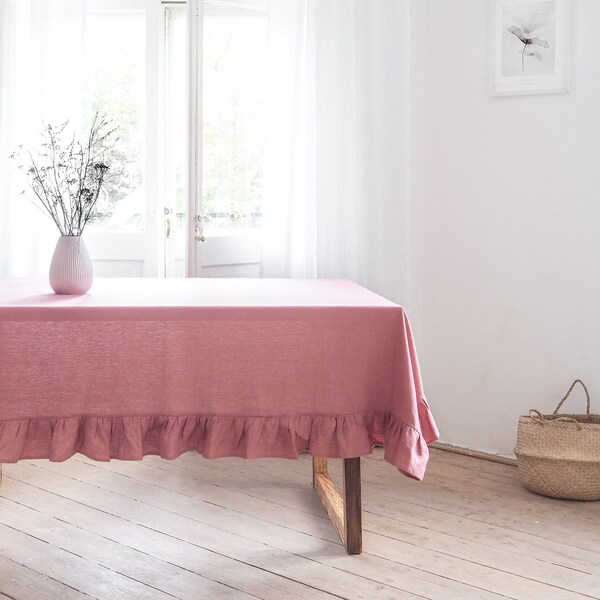 Pink Tablecloth - Etsy