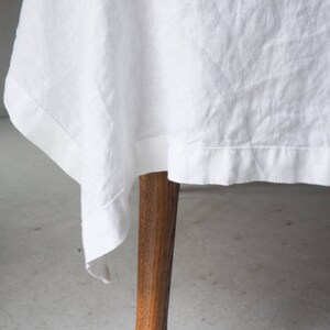 White Linen TABLECLOTH. Washed Tablecloth. Rectangular Tablecloth - Etsy UK