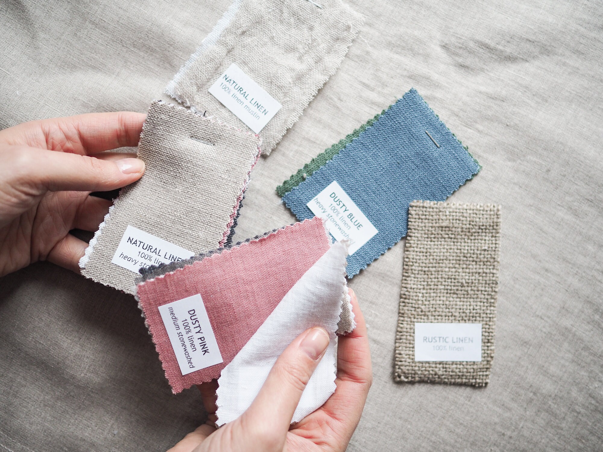 Fabric Samples. A Set of Linen Samples. Small Fabric Swatches. - Etsy