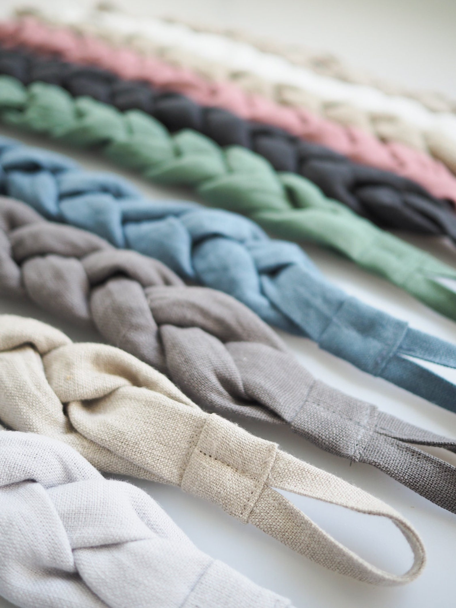 Braided Linen Curtain Hold-back Made of Heavy Linen (280 G/m2 ...