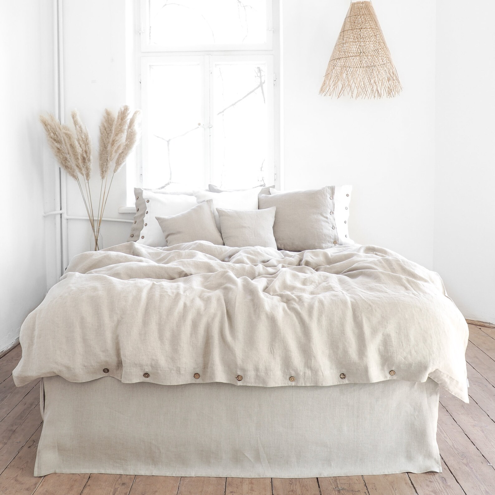 LINEN FLAT SHEET Natural Linen Sheets | Etsy