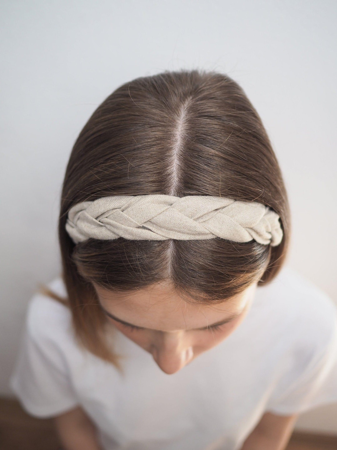 Braided Linen Headband, Boho Linen Headband, Workout Headbands, Beach ...