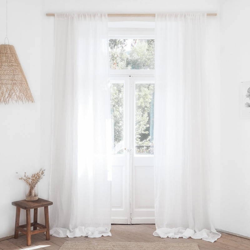 Muslin Curtains - Etsy