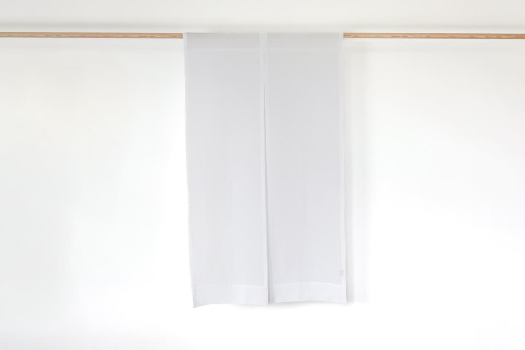 Linen Noren Curtains in Pure White, Japanese Curtains, Traditional ...