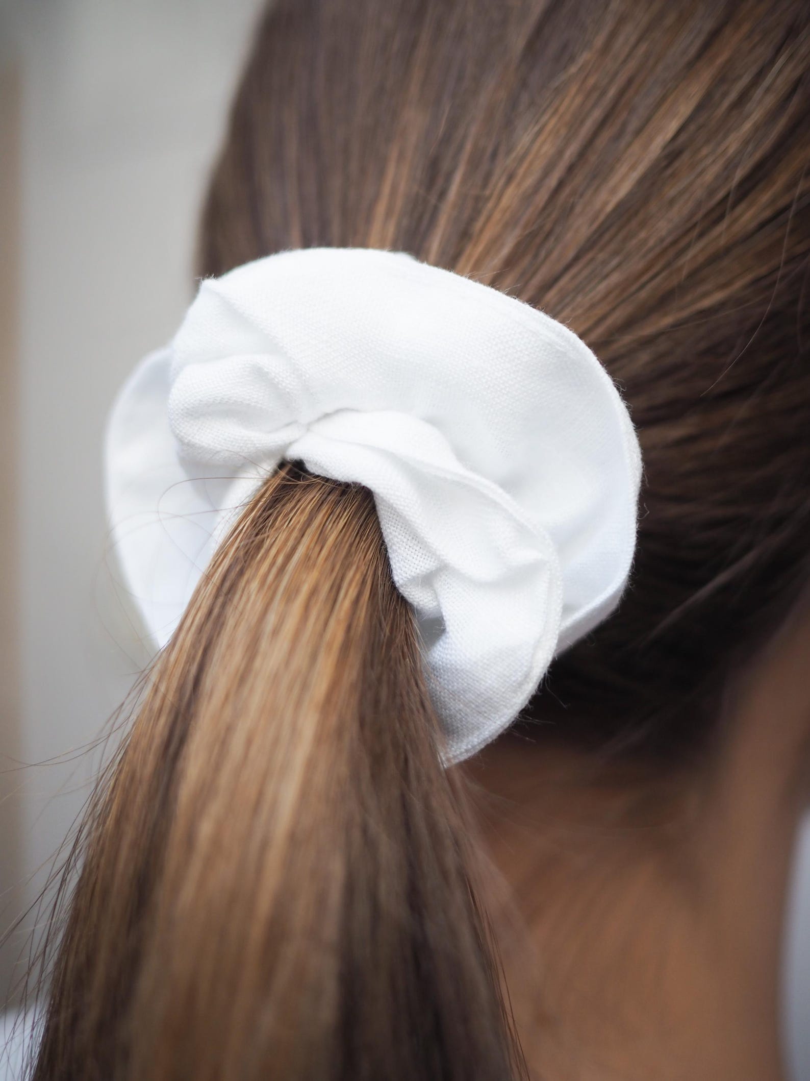Dusty Blue Linen Scrunchie, Soft Linen Hair Tie, Best Friend Gift ...