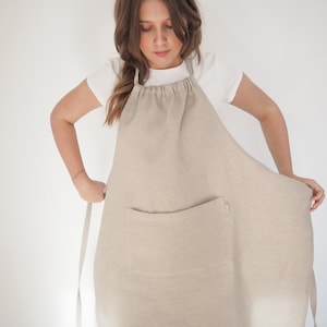 Linen Apron. Classic Linen Apron. Gift for Her. - Etsy