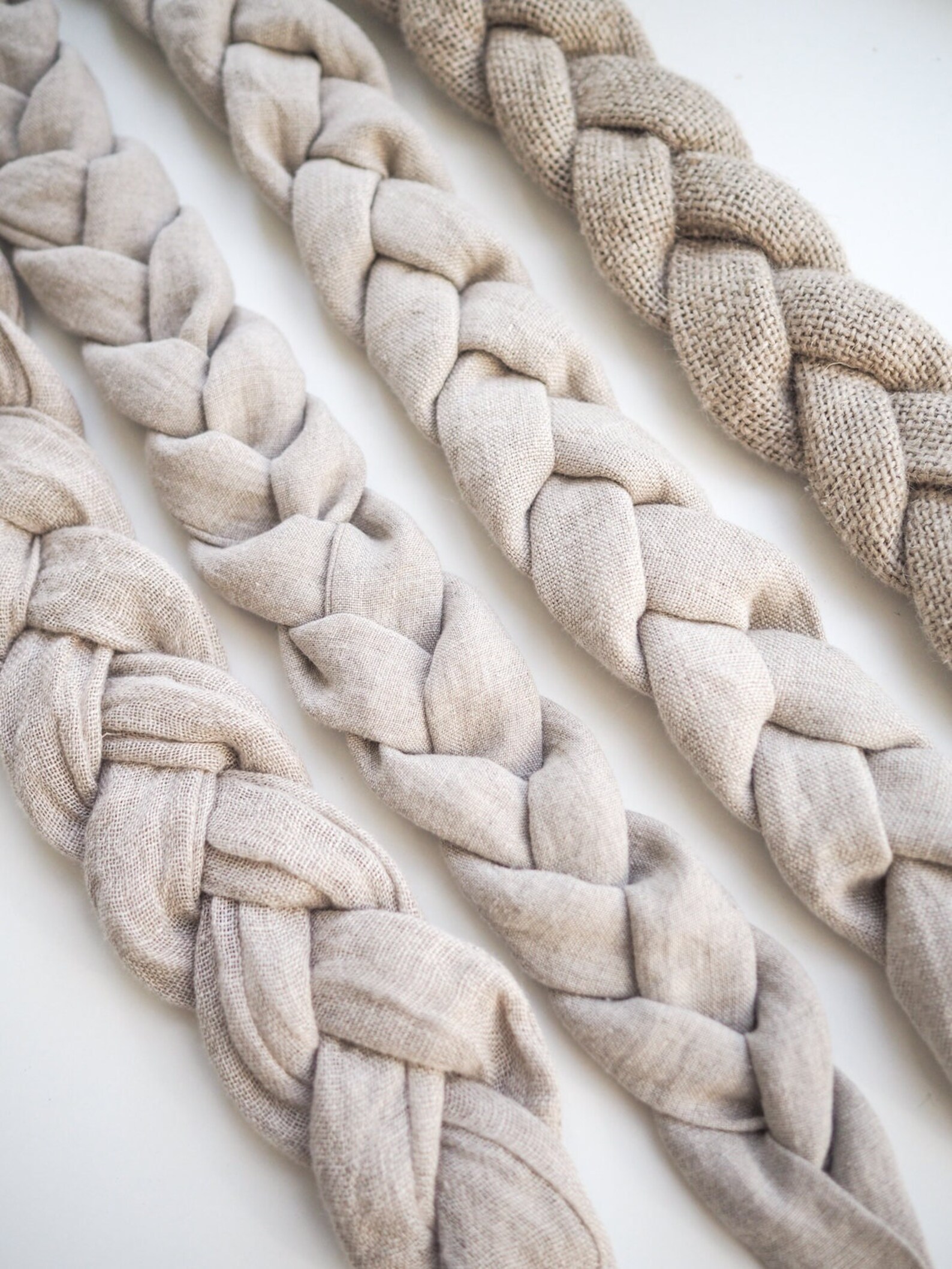 Braided Linen Curtain Hold-back Made of Heavy Linen (280 G/m2 ...