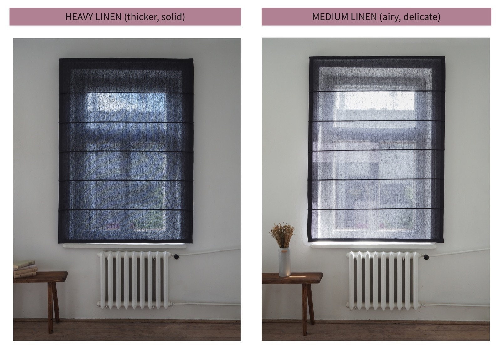 Linen Roman Blind | Heavy Linen Custom Roman Shades | Window Shades - Etsy