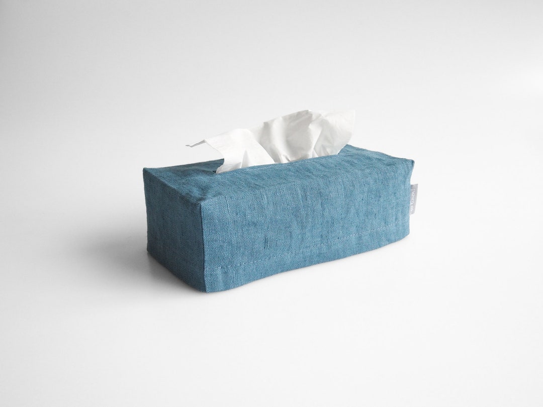 Dusty Blue Tissue Box Cover. Minimalist Home Decor. - Etsy