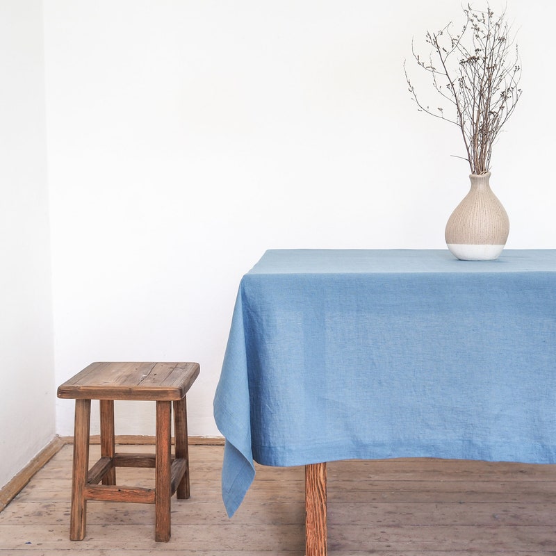 Blue Tablecloth - Etsy