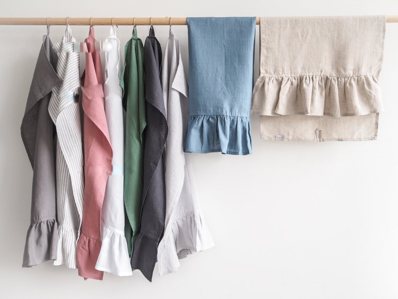 Elegant Linen Towel With Ruffles. Perfect Gift Idea for Her - Etsy